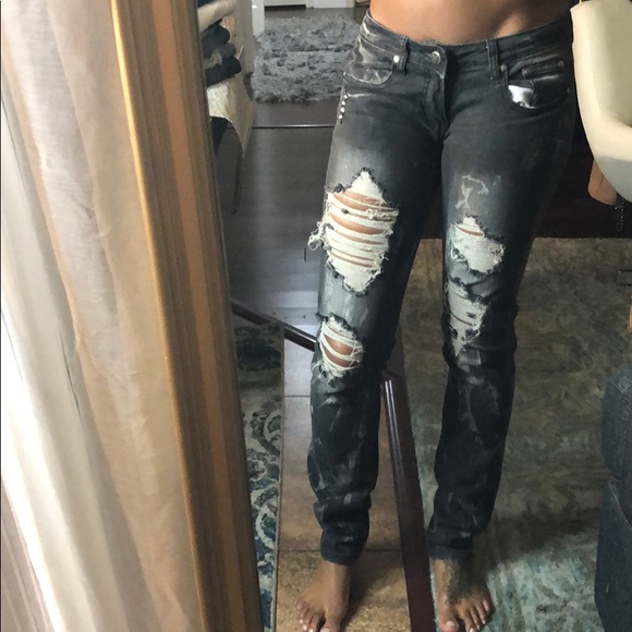 Machine | Jeans | Machine Jeans Black Grey Distressed | Poshmark